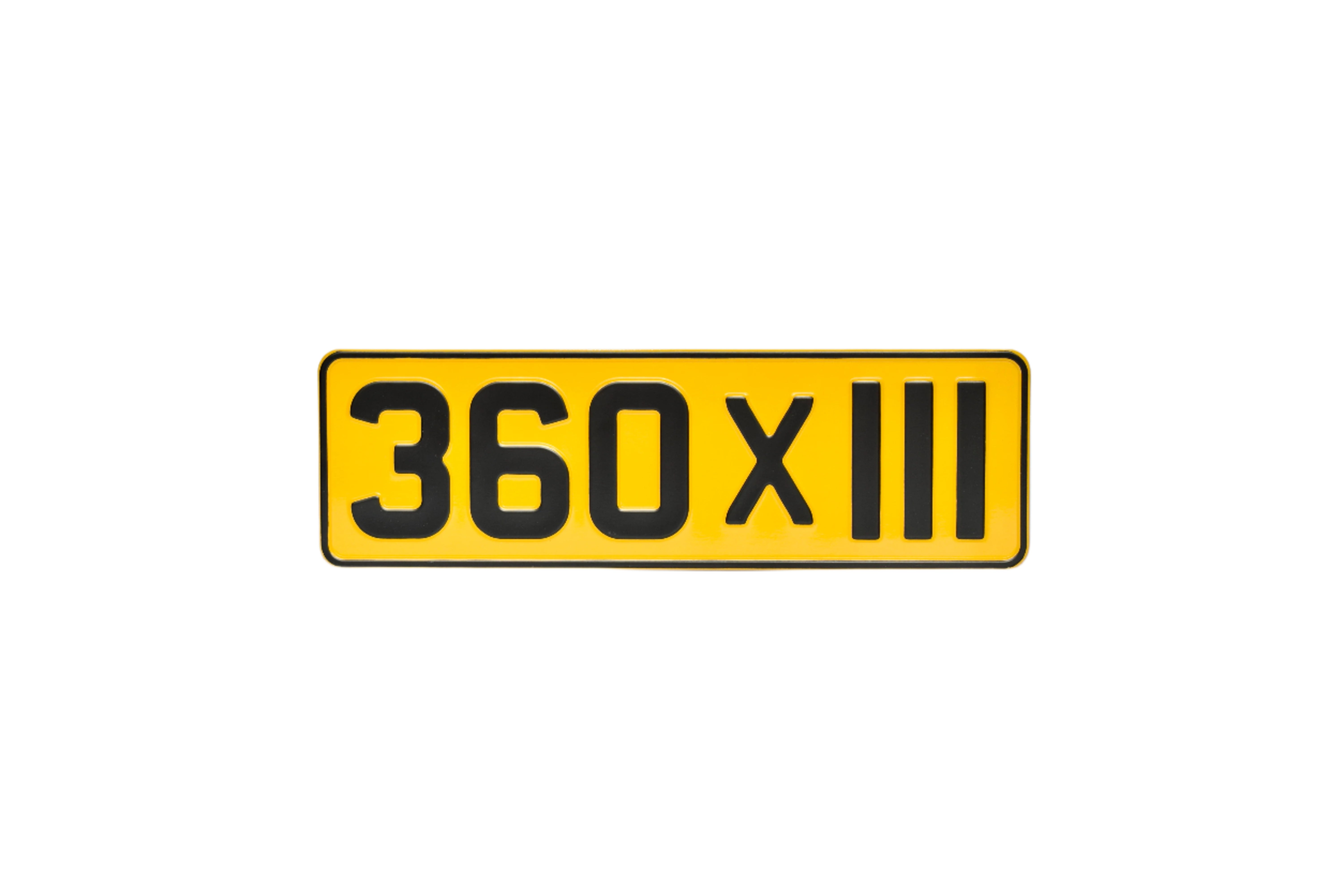 5-Digit Metal Pressed Number Plate – 360mm x 111mm – Chase Lane Plates