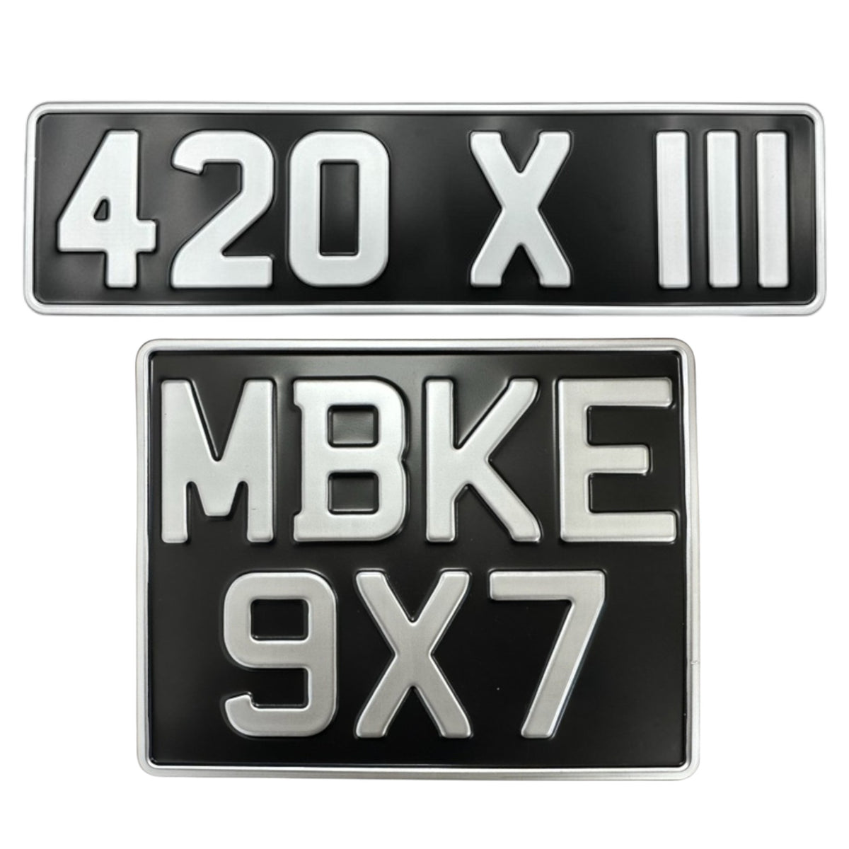 6-Digit Classic Metal Pressed Number Plate