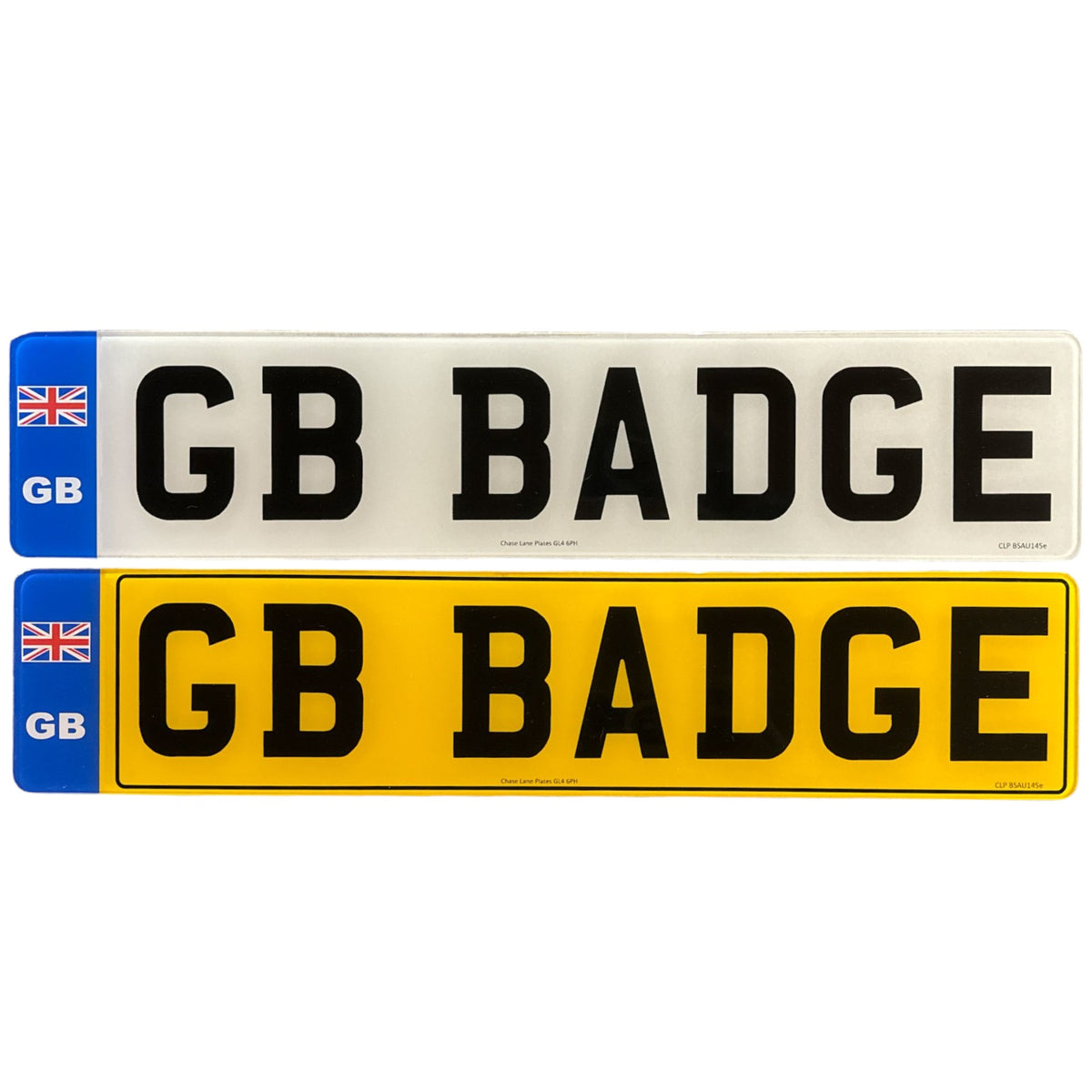 Standard UK Acrylic Number Plate - 520mm x 111mm – Chase Lane Plates