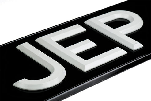 Classic Raised & Riveted Number Plates | Pair* – Chase Lane Plates