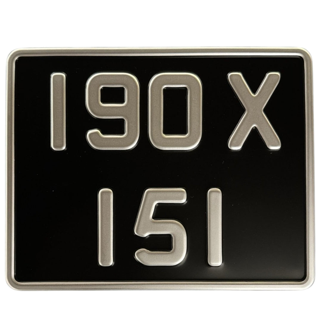 Pressed Number Plates | Classic, Aluminum, Acrylic, Metal, 4D