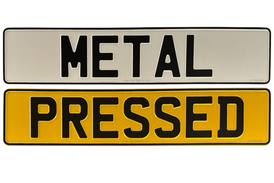 Pressed Number Plates | Classic, Aluminum, Acrylic, Metal, 4D